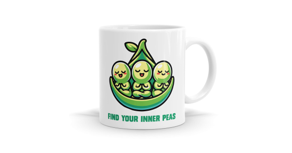 Find Your Inner Peas Mug - Relax and Sip in Style