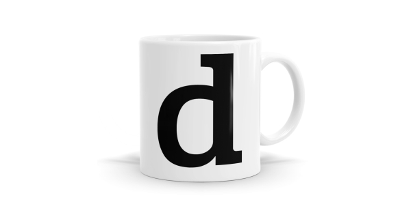 Elegant Letter D Mug - Perfect for Tea & Coffee Lovers
