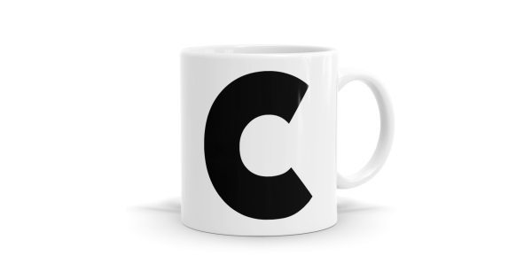 Stylish Letter C Mug - Perfect for Coffee Lovers