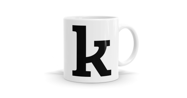 Letter K Mug | Bespoke Mugs