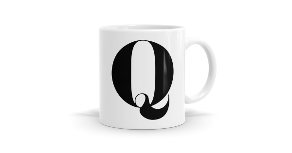 Stylish Letter Q Mug - Unique Monogram Design