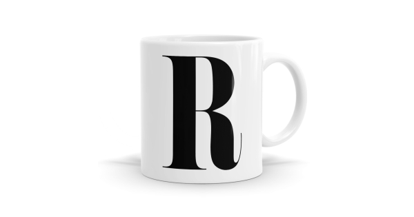 Elegant Letter R Mug - Perfect for Daily Use