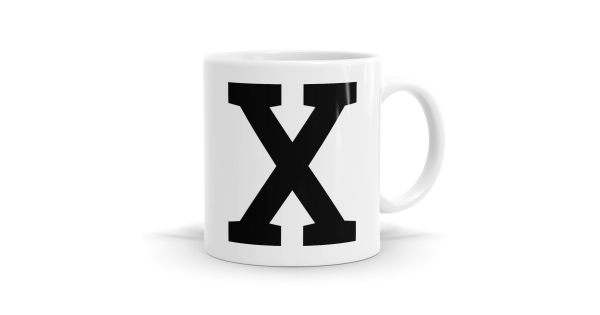 Stylish Letter X Mug - Perfect Gift for X Lovers